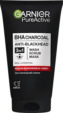 GARNIER PureActive
Pure Active 3u1 maska za lice BHA Charcoal, 150 kom