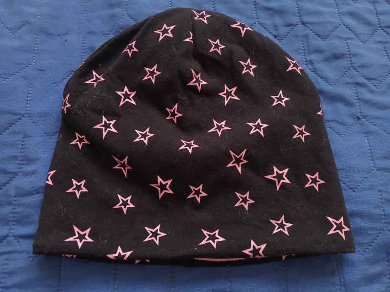 C&A Accessoires crna kapica sa roze zvezdicama, 4-7