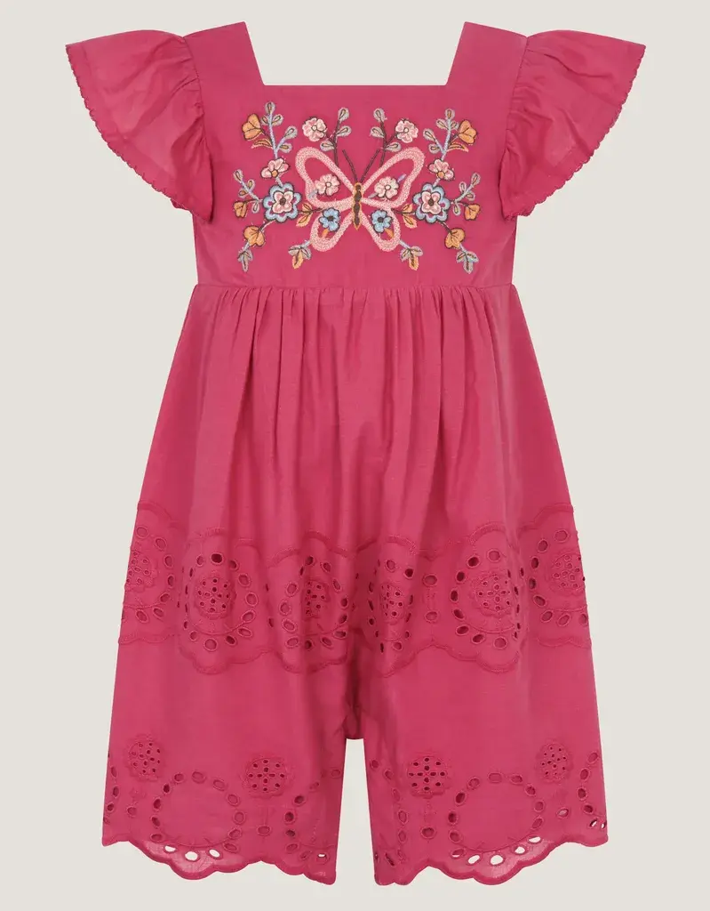 Monsoon Children Dečiji kombinezon Colorblock Butterfly, Roze
