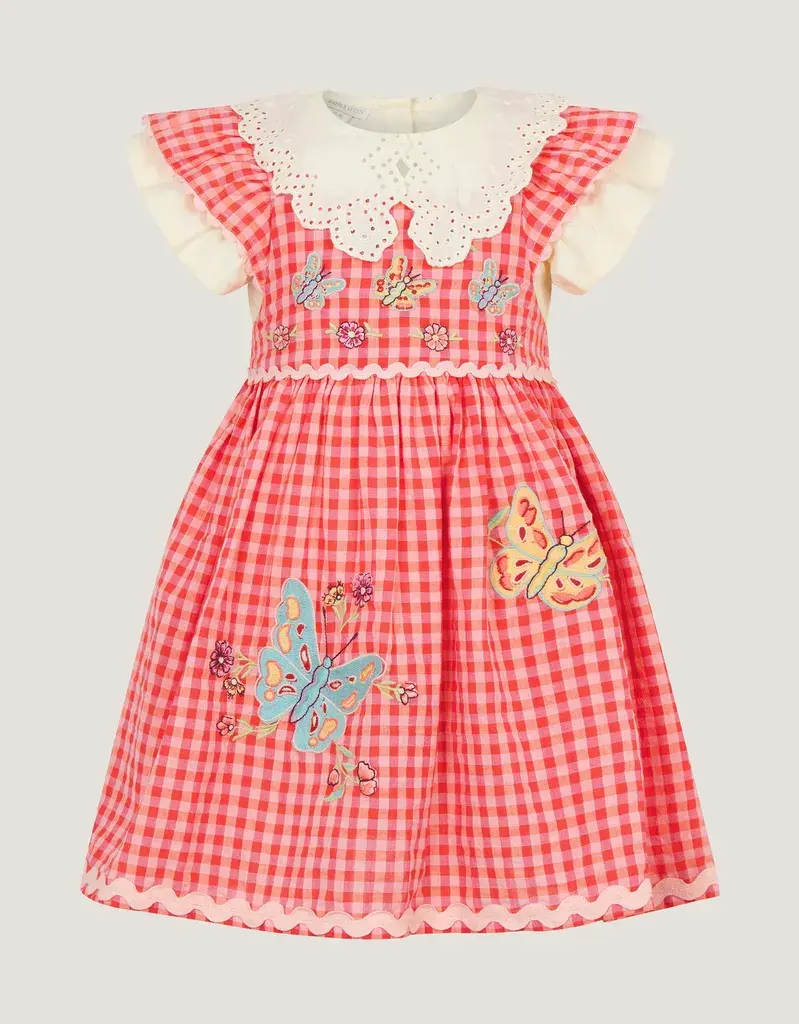 Monsoon Children Komplet majica i haljina za decu, Roze-beli
