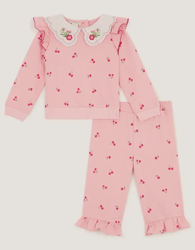 Monsoon Children Komplet dukserica i donji deo trenerke za decu, Roze