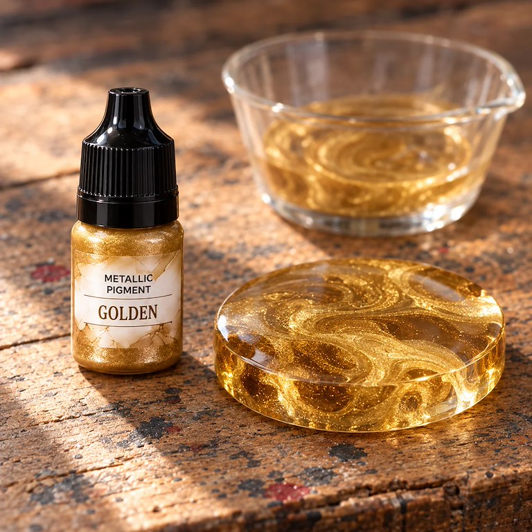 Tečni metalik pigment za smolu 5 ml – zlatna (Golden)