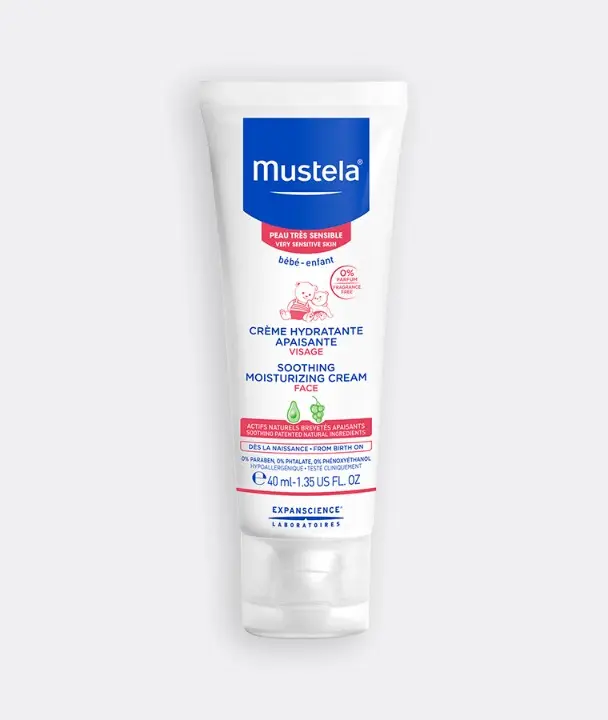 Mustela Umirujuća krema za lice za bebe, 40 ml