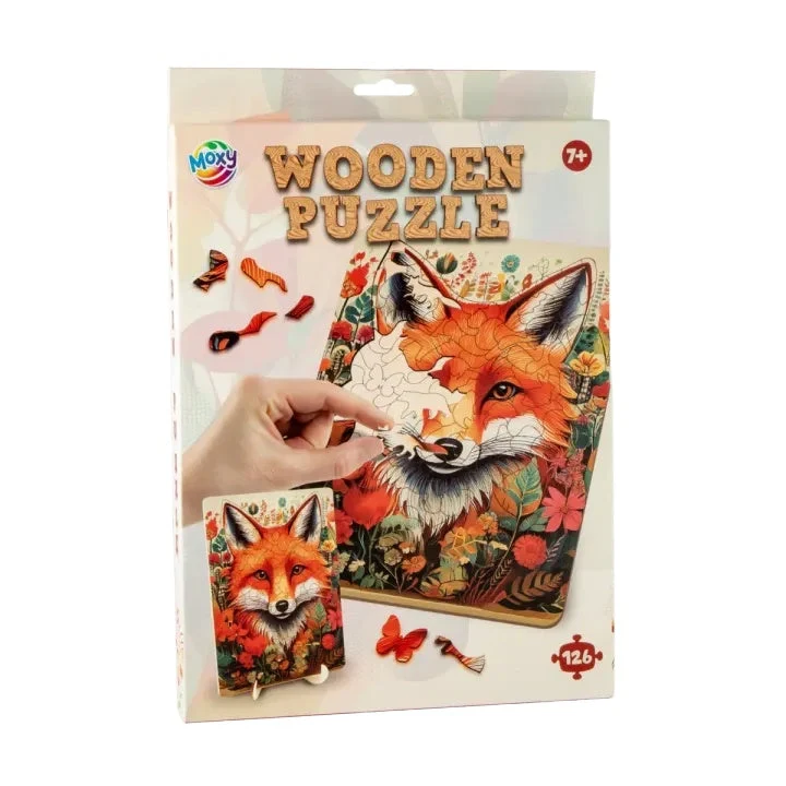 Drvene puzle Fox - 130 komada Jedinstveni oblici prema MOXY
