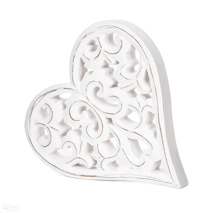 Drveni ornament Srce 16x17 cm