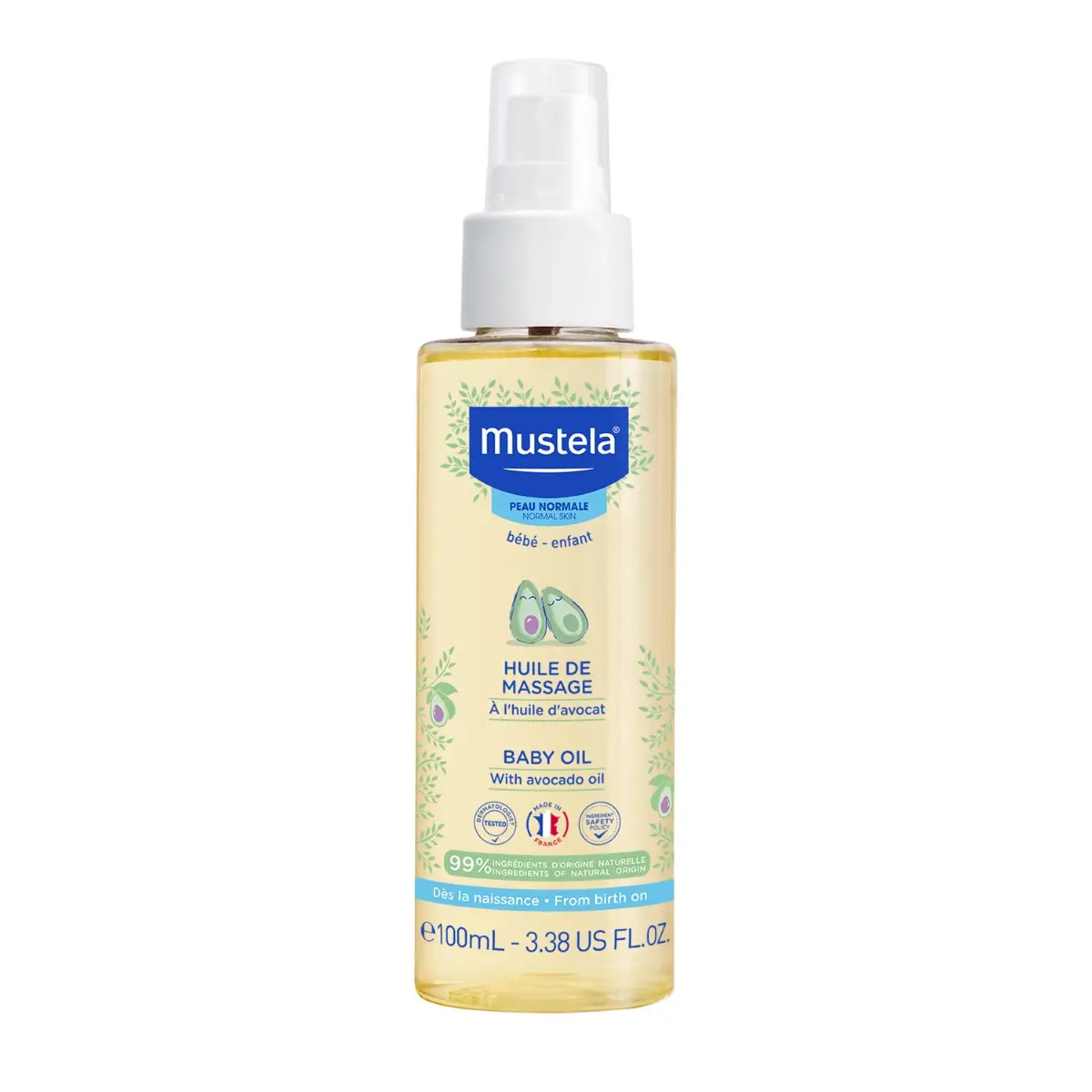 Mustela Ulje za masažu za bebe, 100 ml