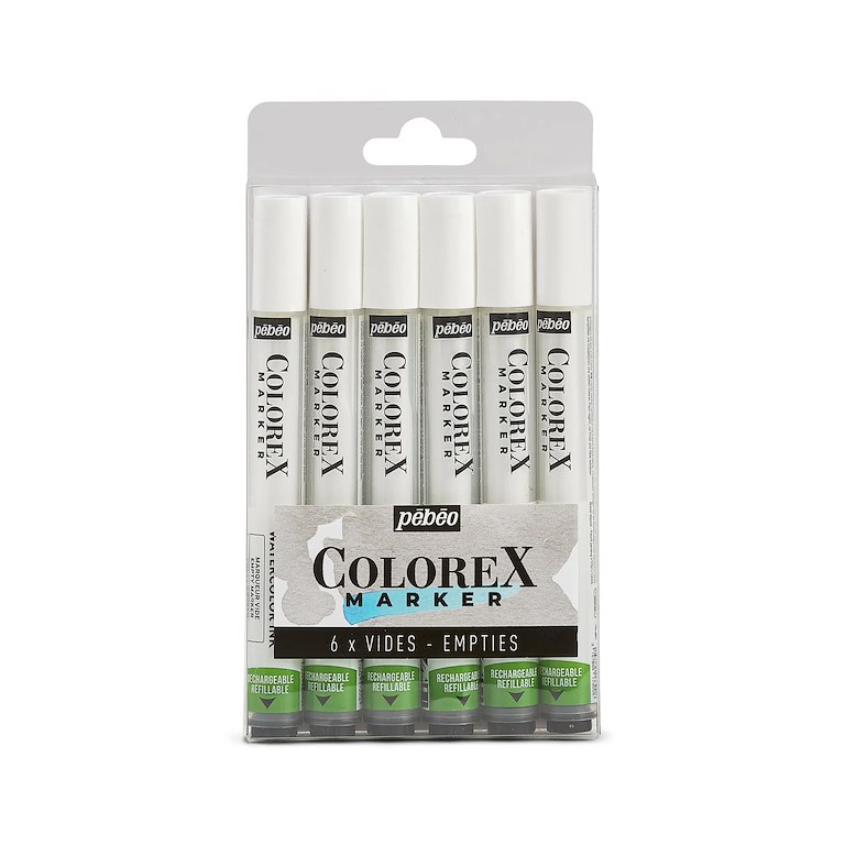Pebeo Colorex set praznih punjivih markera 6 kom