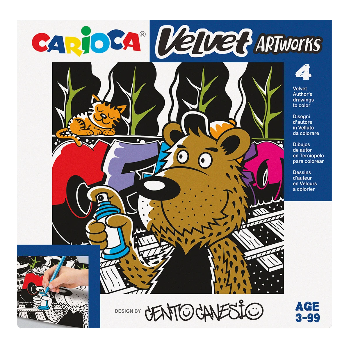 Carioca plišane bojanke 4 kom – CENTO Graffiti