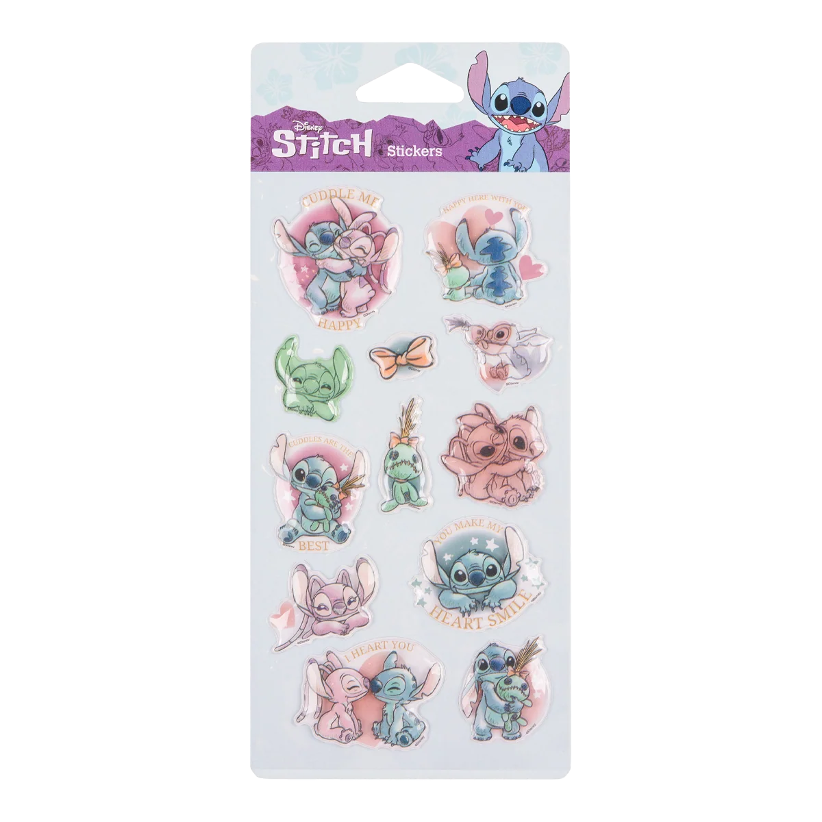Colorino Pop-Up nalepnice Stitch Pastel 3, miks motiva