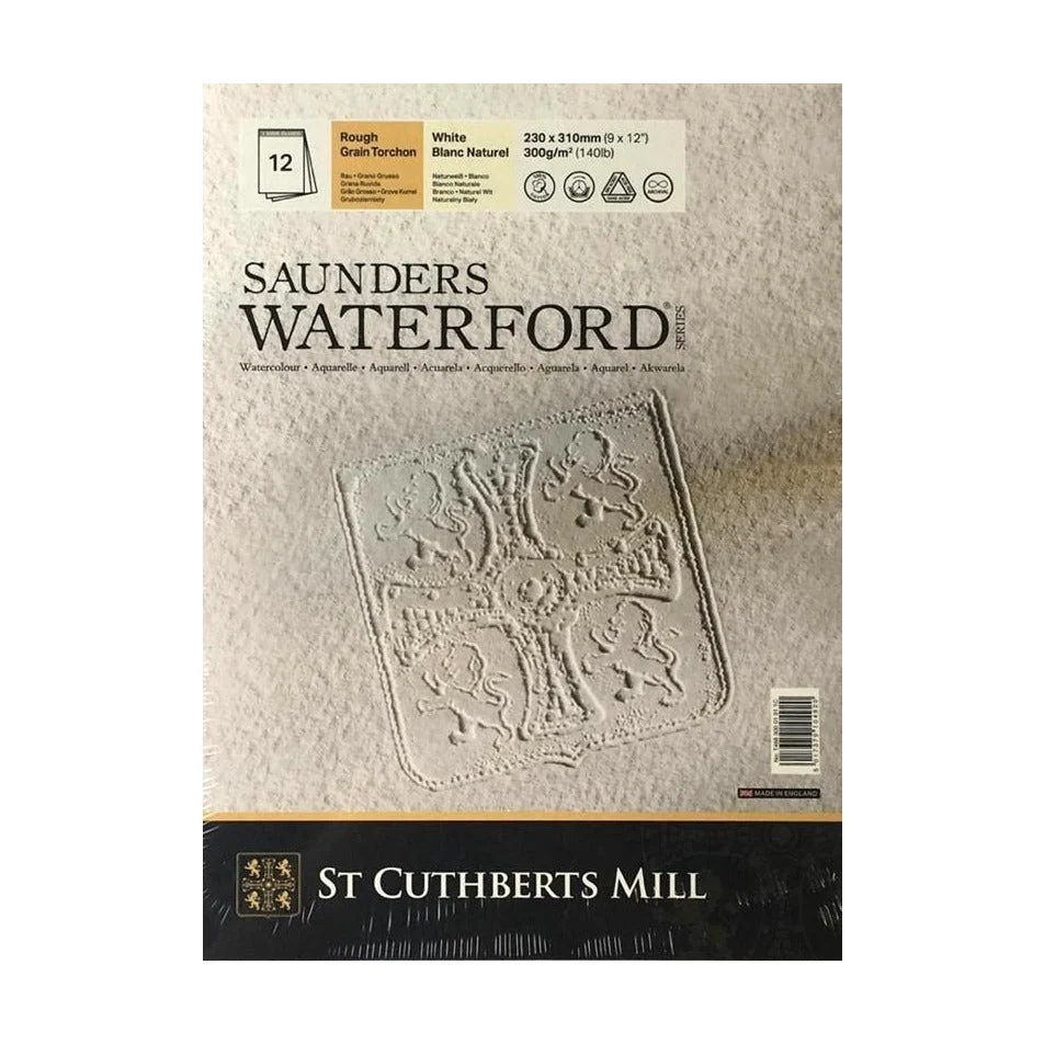 Akvarel blok CANSON St Cuthberts Saunders Rough 300 g/m² beli 12 listova - 23 x 31 cm – 31 × 41 cm