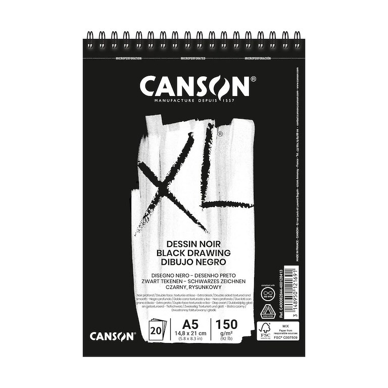 Skicovací blok CANSON XL Dessin A5 - 150 g/m², 30 listova