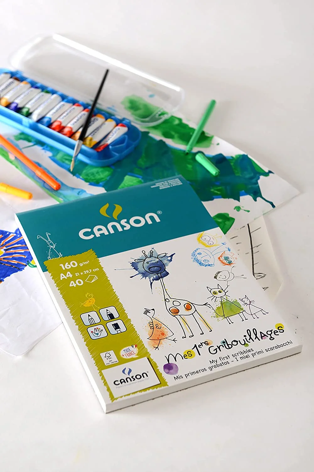 Dečiji skicenblok CANSON Kids 160 g/m² A4 lepljen - 40 listova
