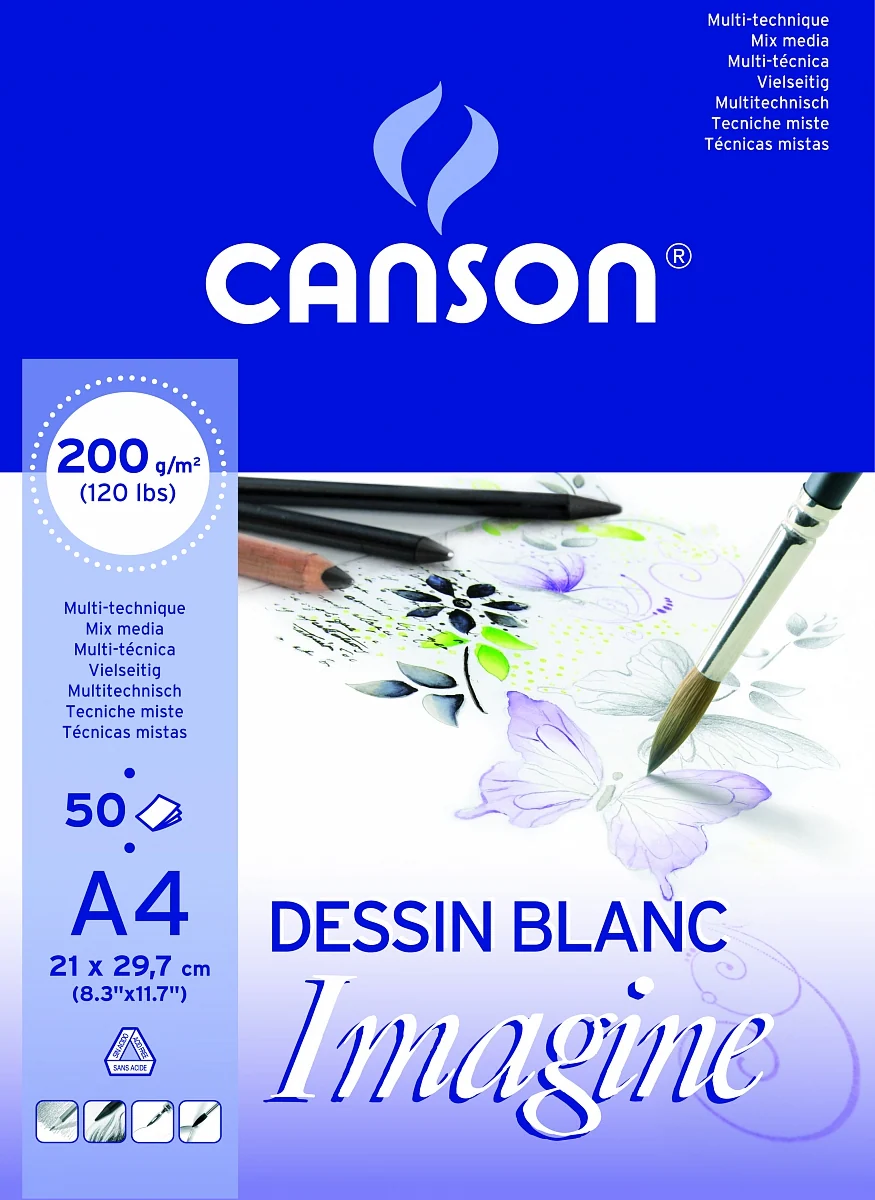 CANSON Imagine blok za skiciranje 200 g/m²