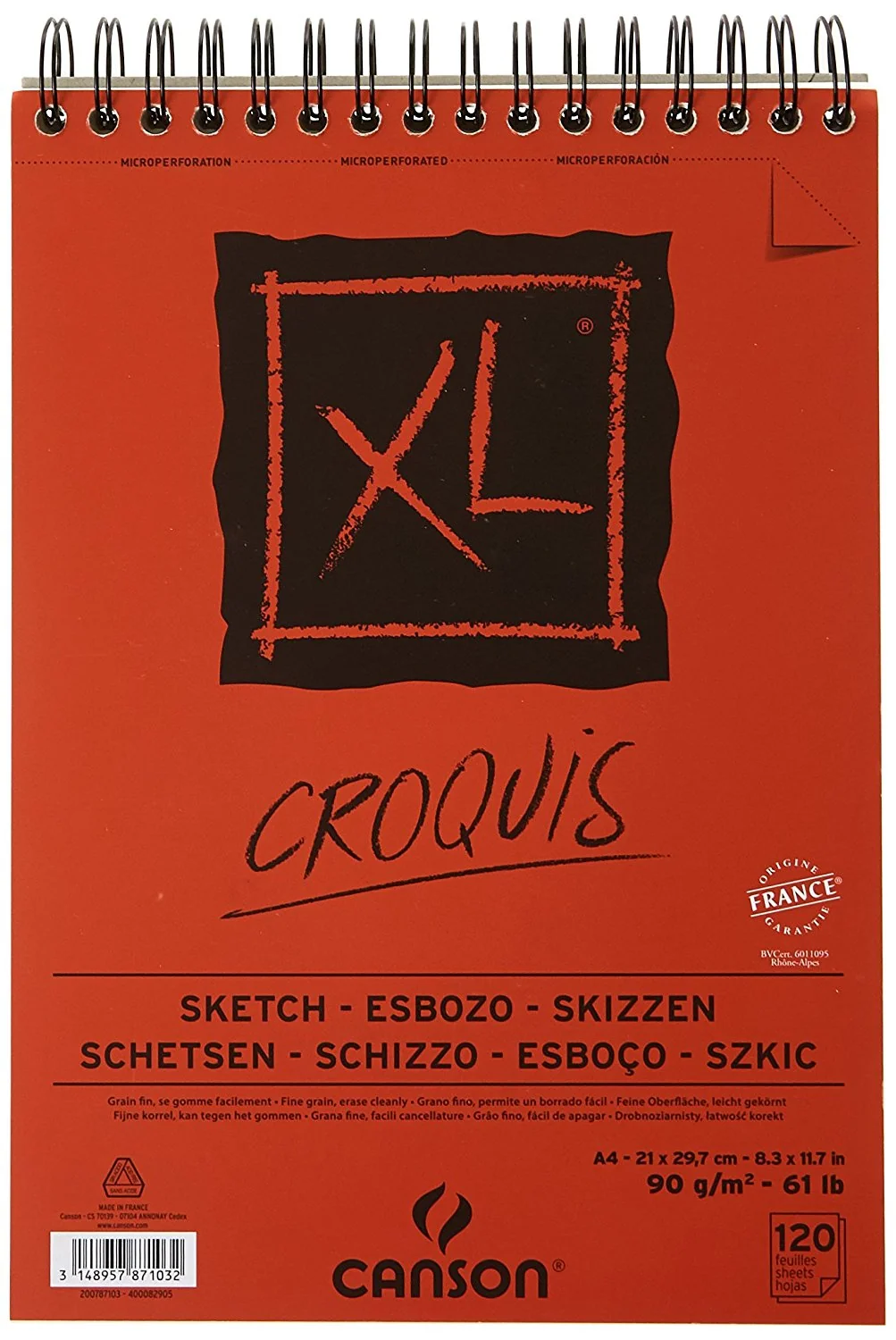 CANSON XL Croquis blok – 30 x 30 cm, vrhu