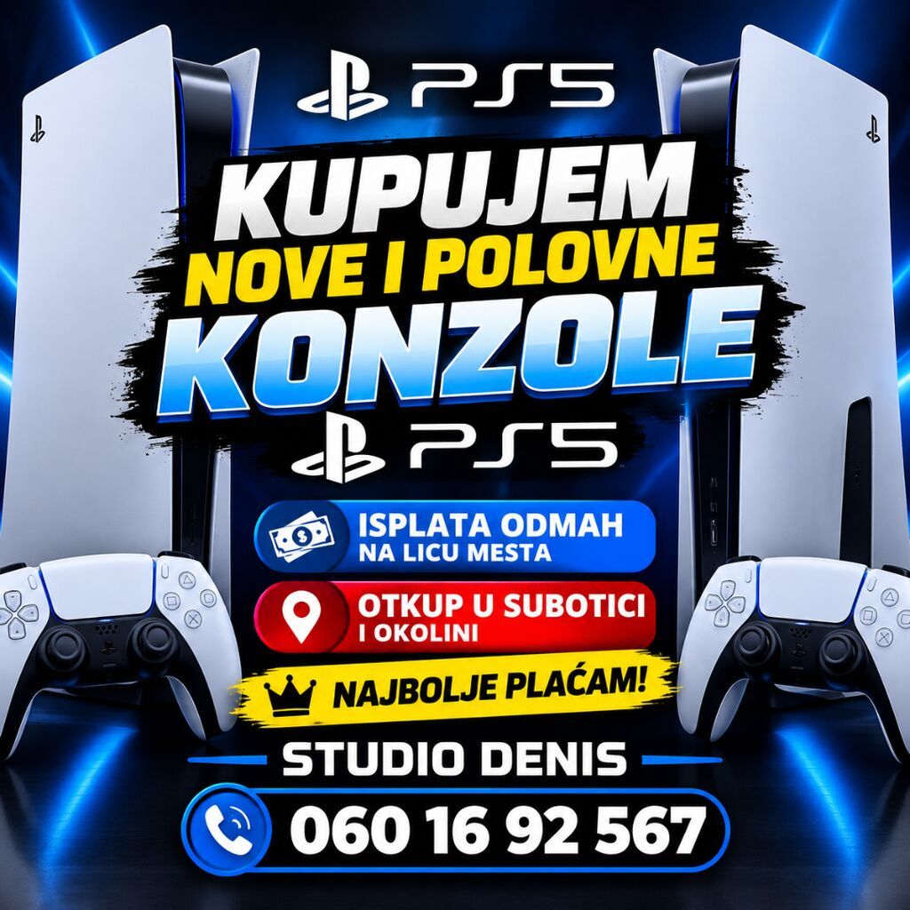OTKUP PlayStation 5 konzola – Subotica - Kupujem Sony PlayStation 5