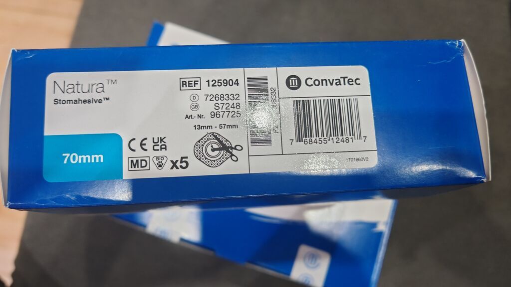 ConvaTec Natura Stomahesive – baza za stomu, Ø prstena 70 mm -