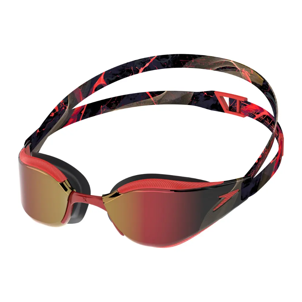 Speedo Fastskin Hyper Elite Mirror Black Red – Naočare za plivanje