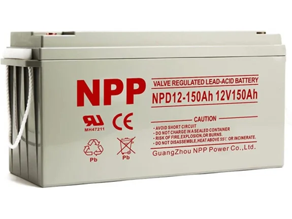 NPP NPG12 V-150 Ah, GEL Battery, C20=150AH, T16, 485*172*240*240, 38,5 kg, Light grey