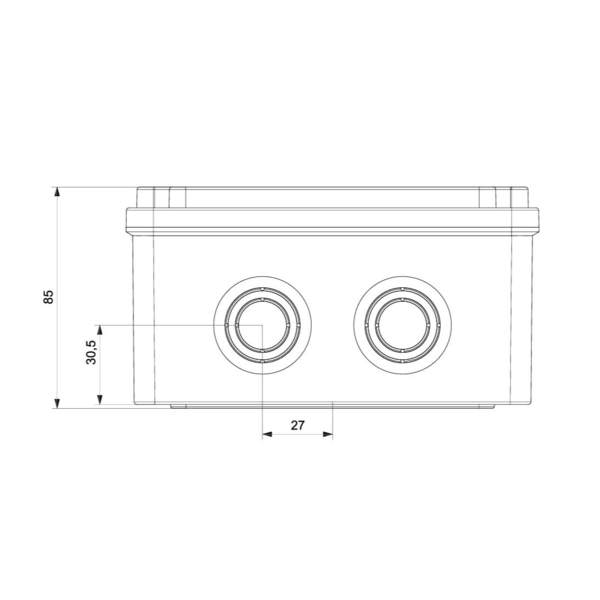 RAZVODNA KUTIJA OG 120x150x80mm PROVIDNI POKLOPAC IP65 ABS MD9062 132 090 001 05 01 Adal Pano