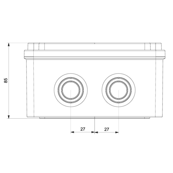 RAZVODNA KUTIJA OG 190x150x80mm PROVIDNI POKLOPAC IP65 ABS MD9064 132 130 001 05 01 Adal Pano