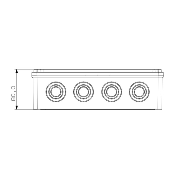RAZVODNA KUTIJA OG 260x150x80mm IP65 ABS MD9089 131 190 001 05 01 Adal Pano