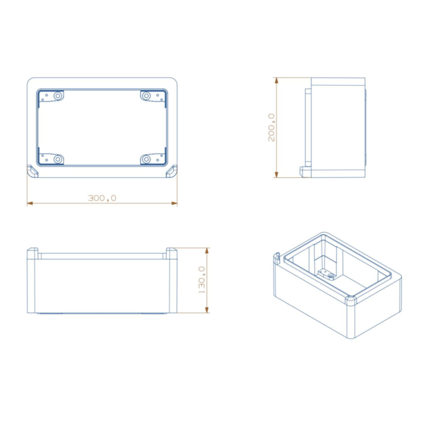 RAZVODNI ORMAN 200x300x130mm IP65 ABS MD9001 111 020 101 01 01 Adal Pano