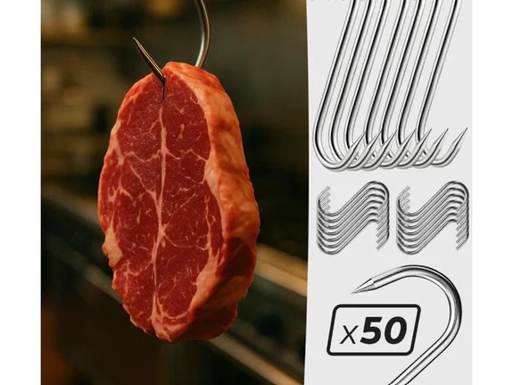 Mesarske kuke od nerđajućeg čelika set 50 komada