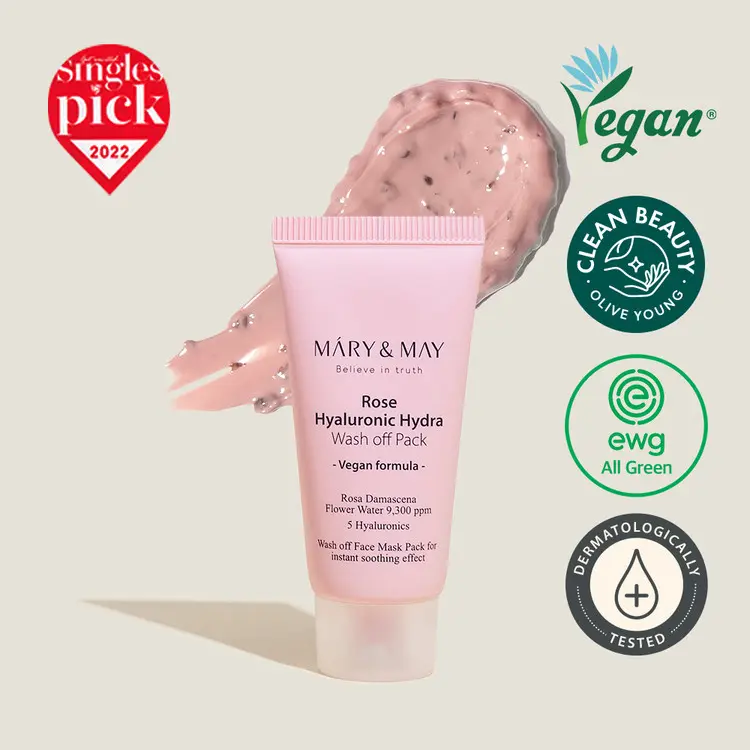 Mary&May Maska za lice Rose Hyaluronic Hydra Wash off Pack, 30 g