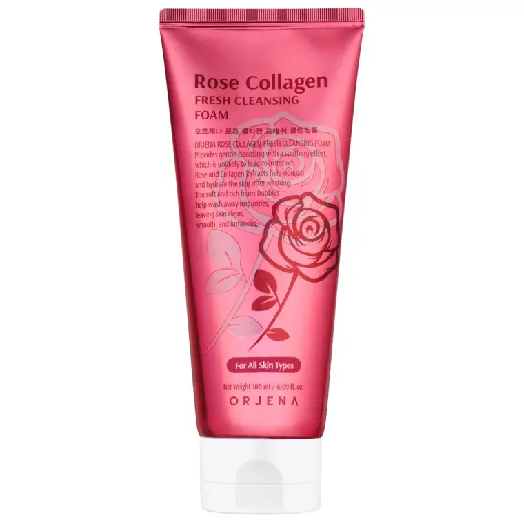 Orjena Pena za čišćenje lica Ruža i kolagen, 180 ml