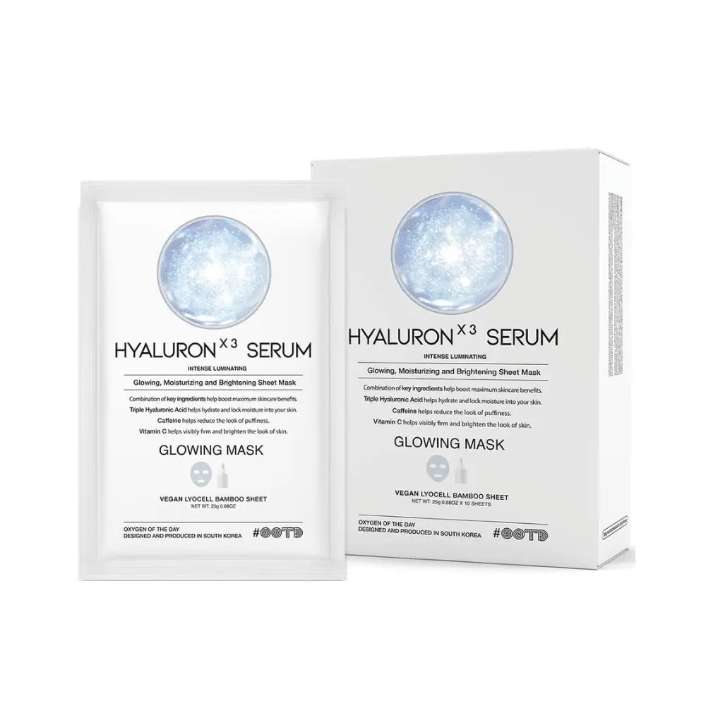 OOTD BEAUTY Maska za lice Triple Hyaluron Serum Glowing Mask, 25 g
