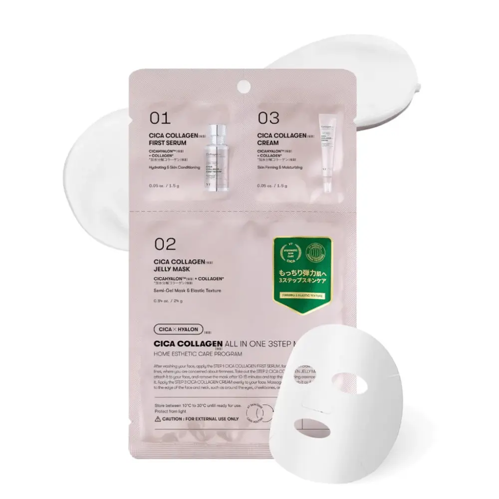 VT Cosmetics Tretman za negu lica VT CICA Collagen All In One 3-Step Mask