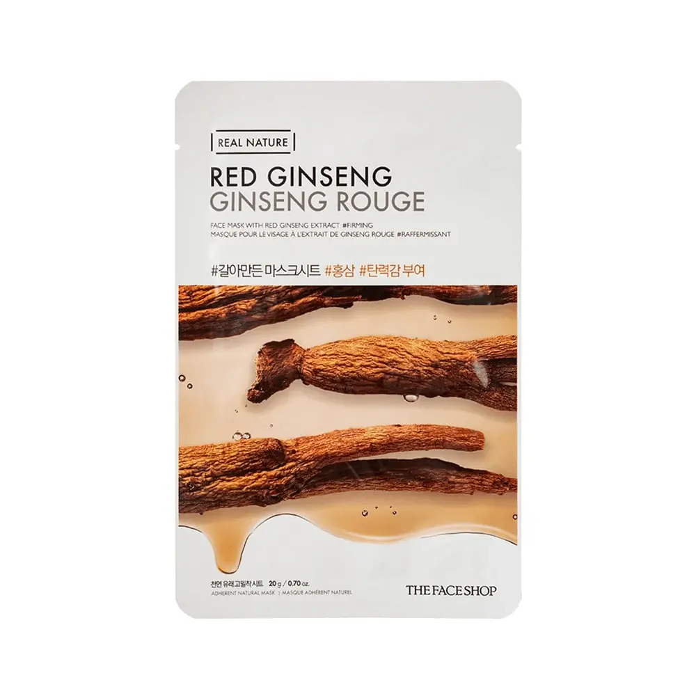 The Face Shop Maska za lice Real Nature Red Ginseng Face Mask, 20 g