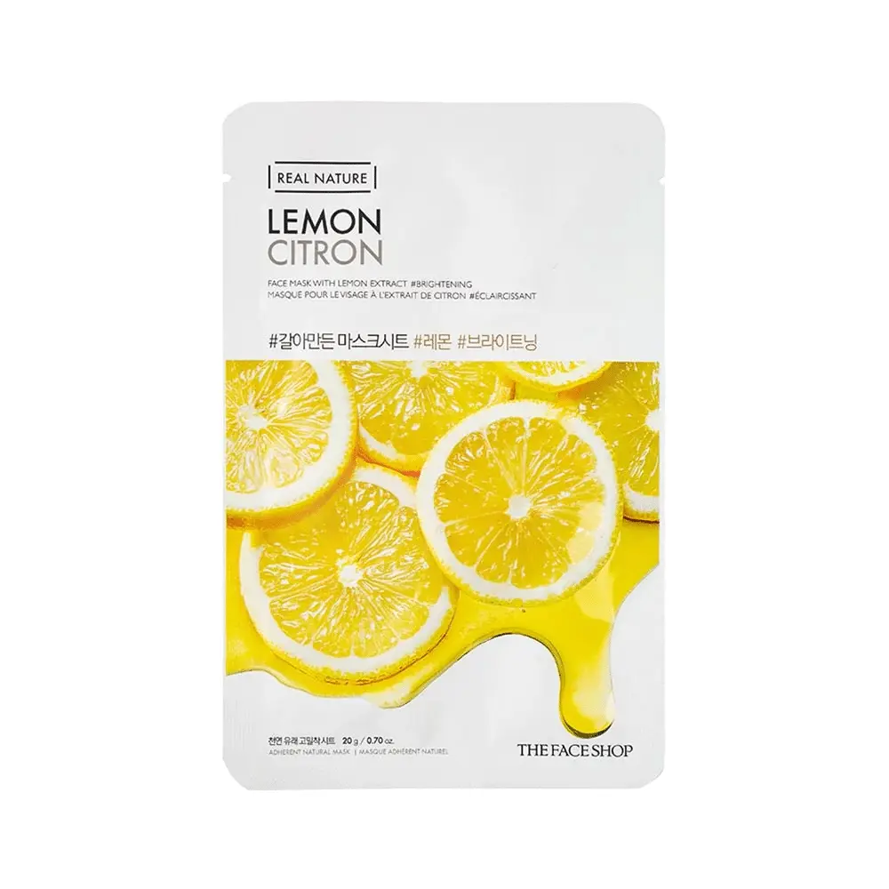 The Face Shop Maska za lice Real Nature Face Mask With Lemon Extract, 20 g