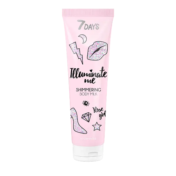 7Days Illuminate Me Shimmering Mleko za telo Rose Girl, 180 ml