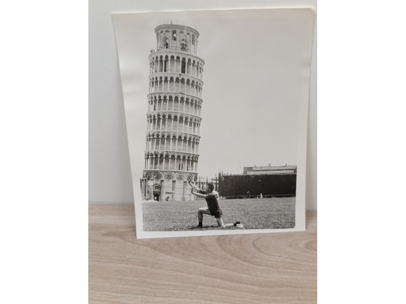 Vintage fotografija krivi toranj Piza