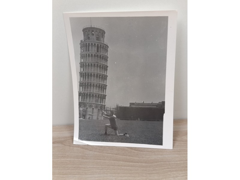 Vintage fotografija krivi toranj Piza