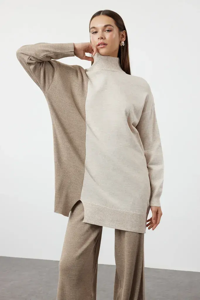 Trendyol Modest Ženski komplet Tctaw24Us00059, Bež