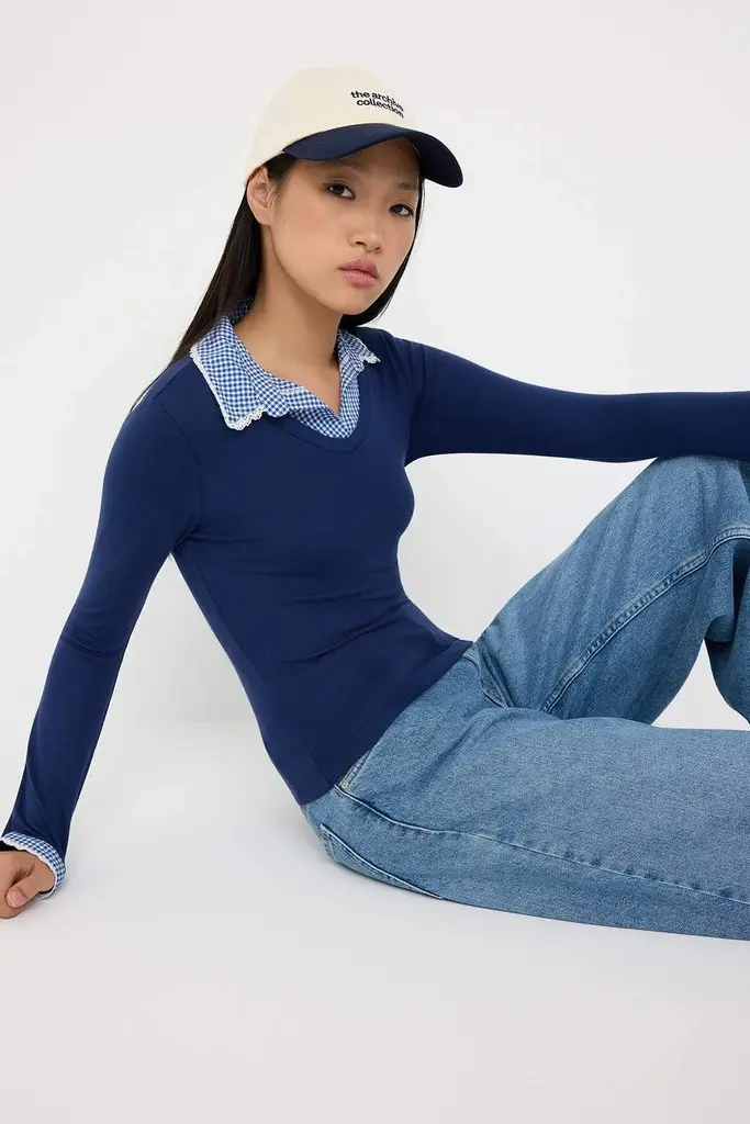 Trendyol Milla ženska bluza Twoaw26Bz00008, tamnoplava