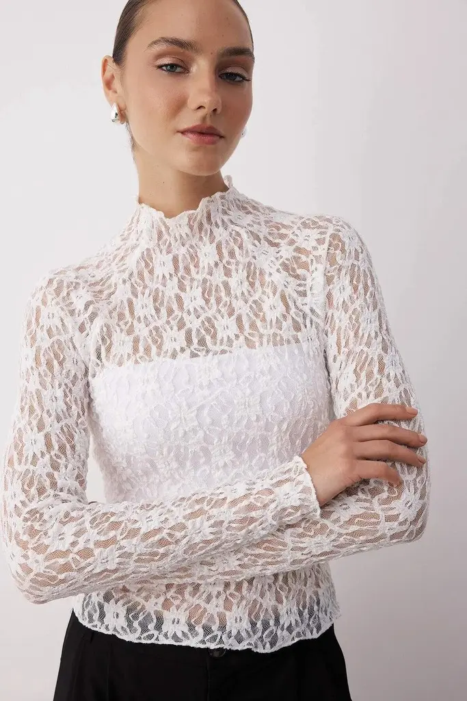 Trendyol Milla ženska bluza Twoaw26Bz00048, Krem
