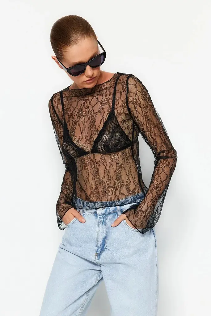 Trendyol Milla Ženska bluza, Crna