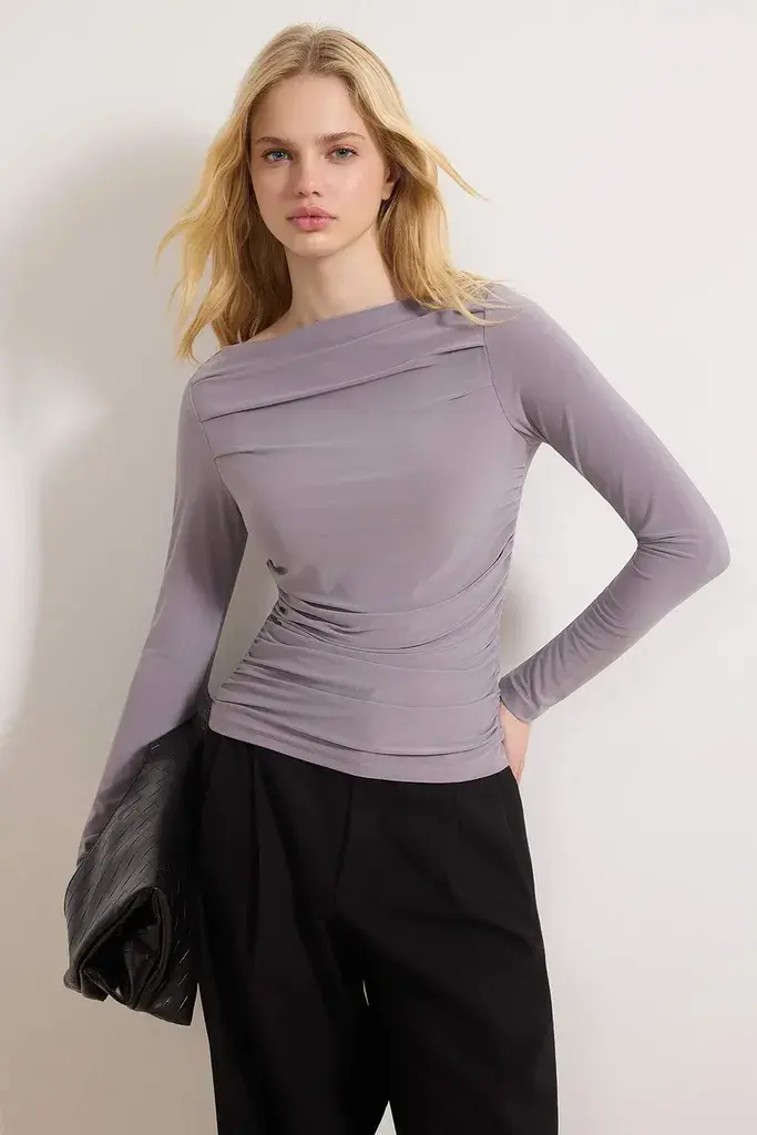 Trendyol Milla ženska bluza Twoaw25Bz00109, taupe-bež