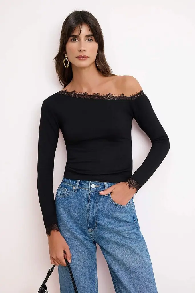Trendyol Milla Ženska bluza, Crna