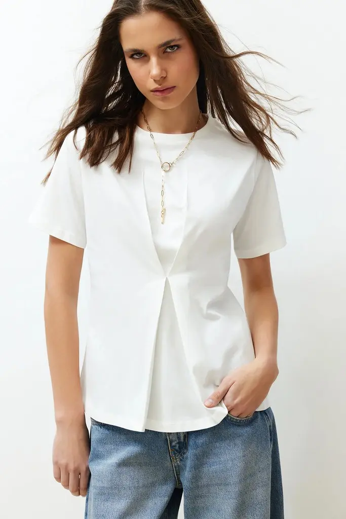 Trendyol Milla Ženska bluza, Krem