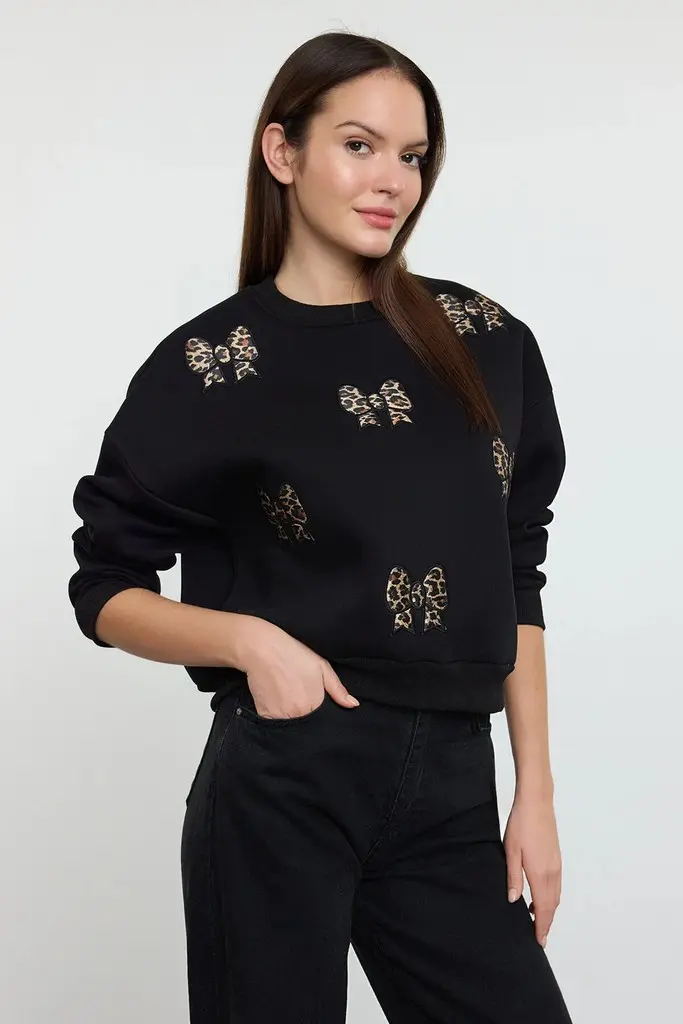 Trendyol Milla ženski duks Twoaw25Sw00307, crna-crna