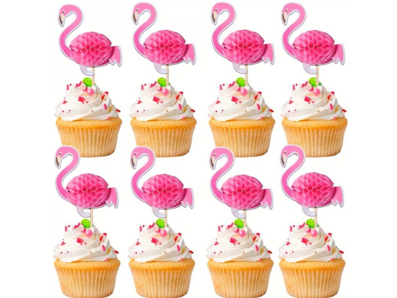Flamingos 3D toperi za kolacice - 10 kom NOVO