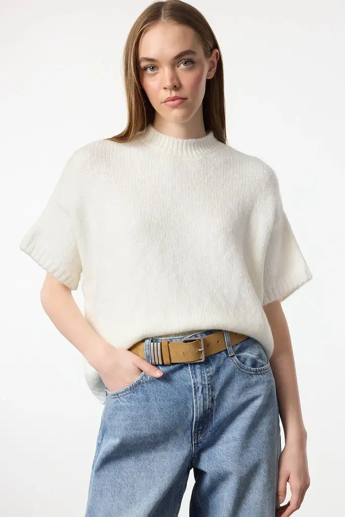 Trendyol Milla ženski duks Twoaw25Kz00021, Krem
