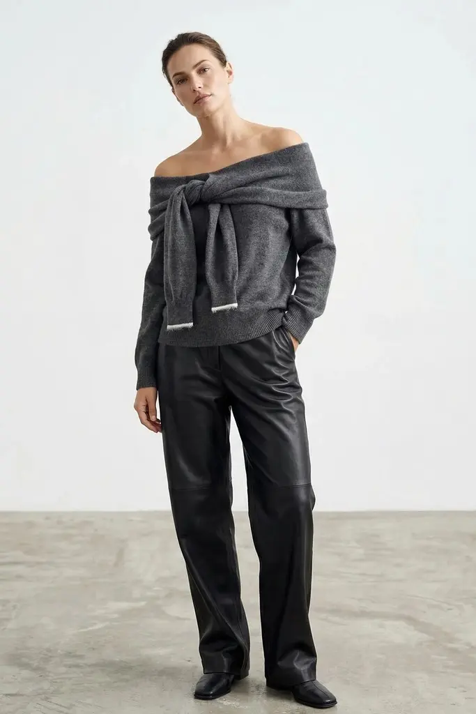 Trendyol Milla ženski duks Twoaw26Kz00294, antracit-siva