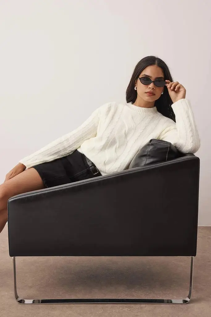 Trendyol Milla ženski duks Twoaw26Kz00184, Ecru-Ecru