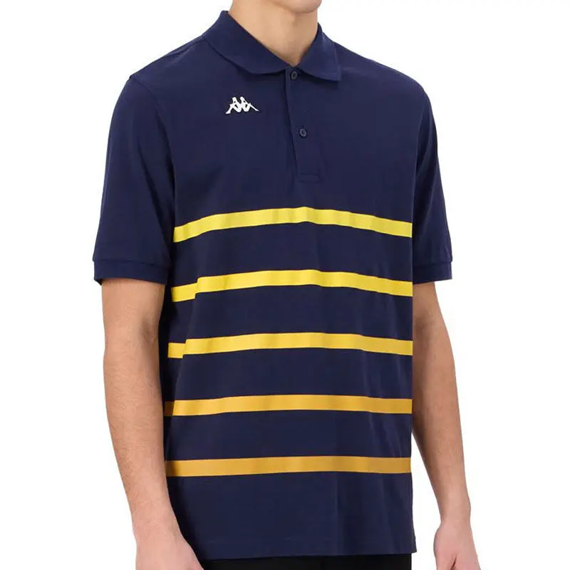 Kappa Muška polo majica Logo Feystripe, Teget-žuta