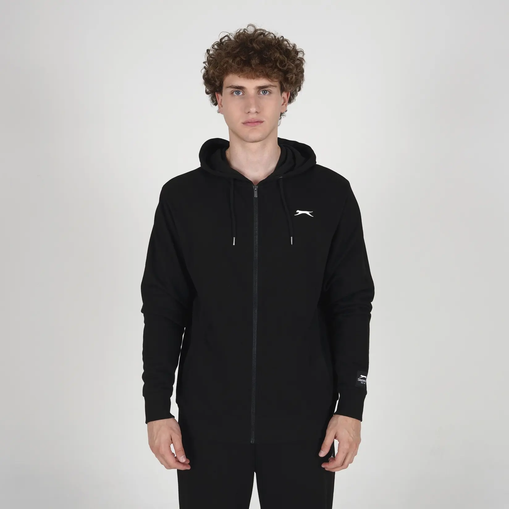 Slazenger Muški duks sa kapuljačom Jacquard Hoody, Crni